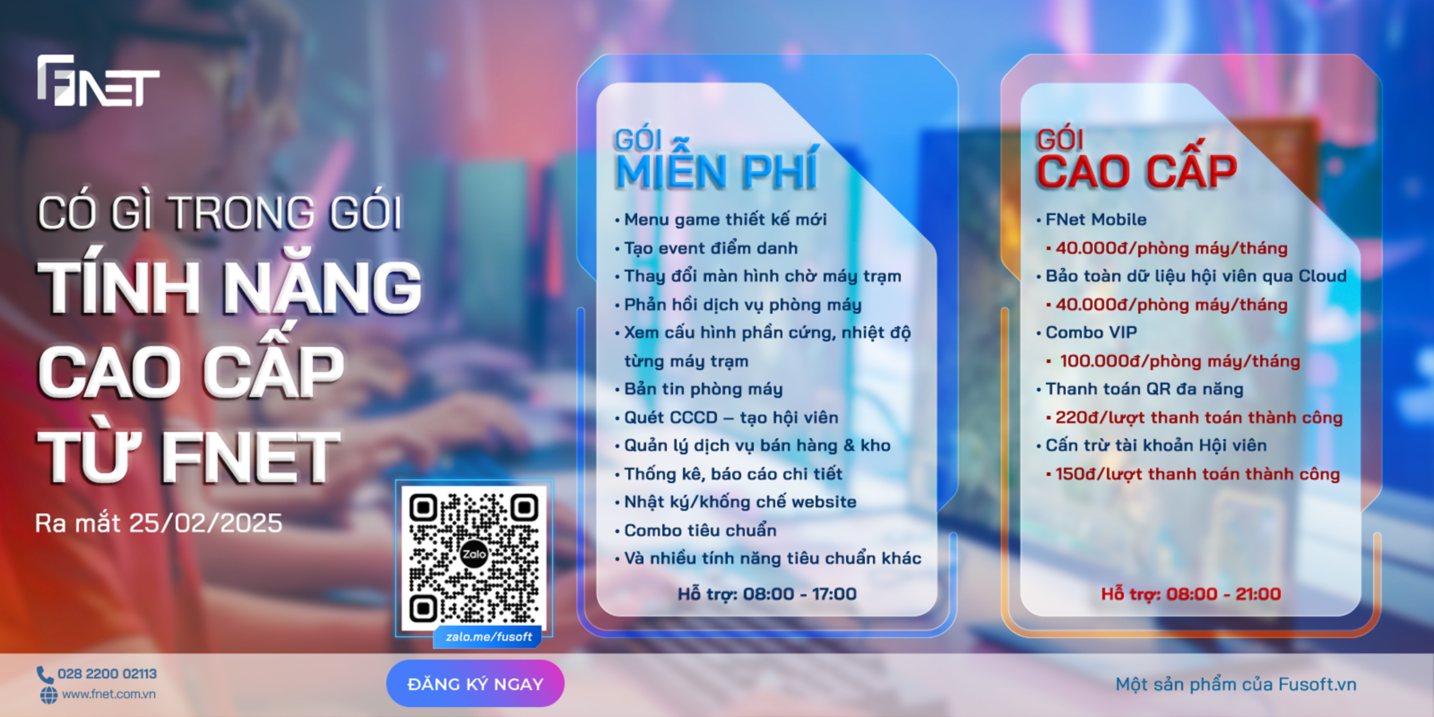 FNet - Phần mềm tính tiền phòng game